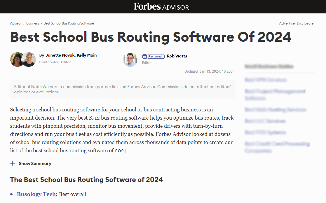 Best School Bus Routing Software of 2024 - Busology Tech